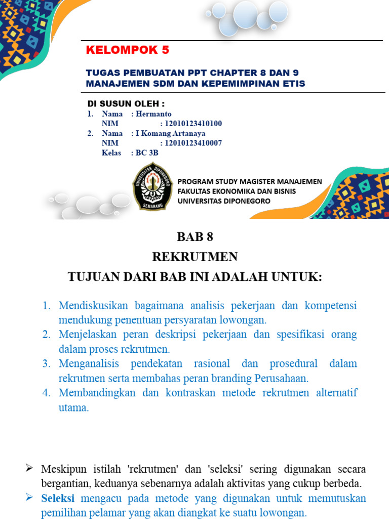 Kel. 5 - PPT Chapter 8 Dan 9 (MSDM) | PDF