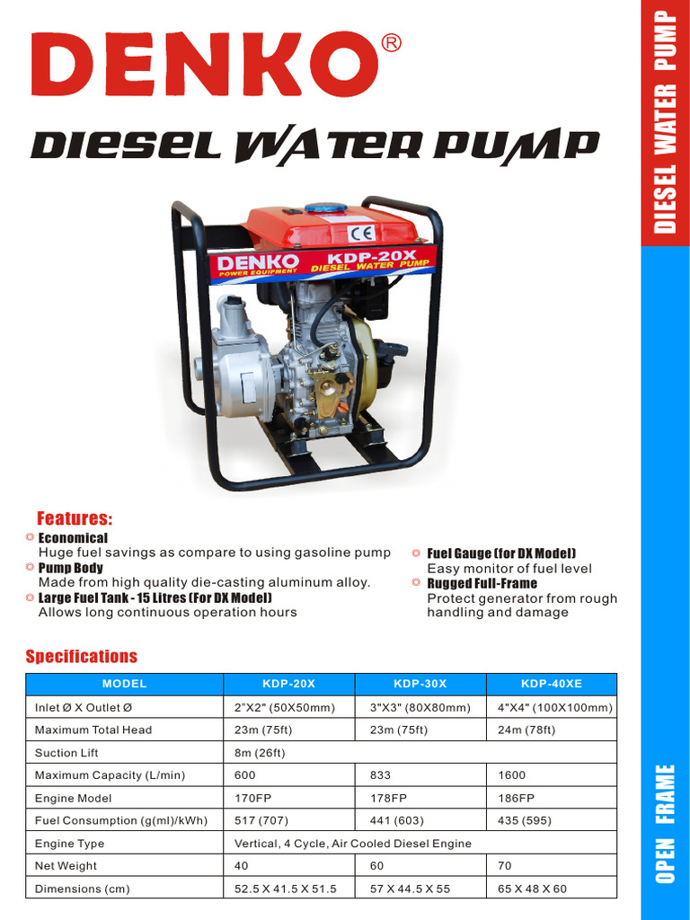 Denko Kdp20x30x40xe Water Pump | PDF