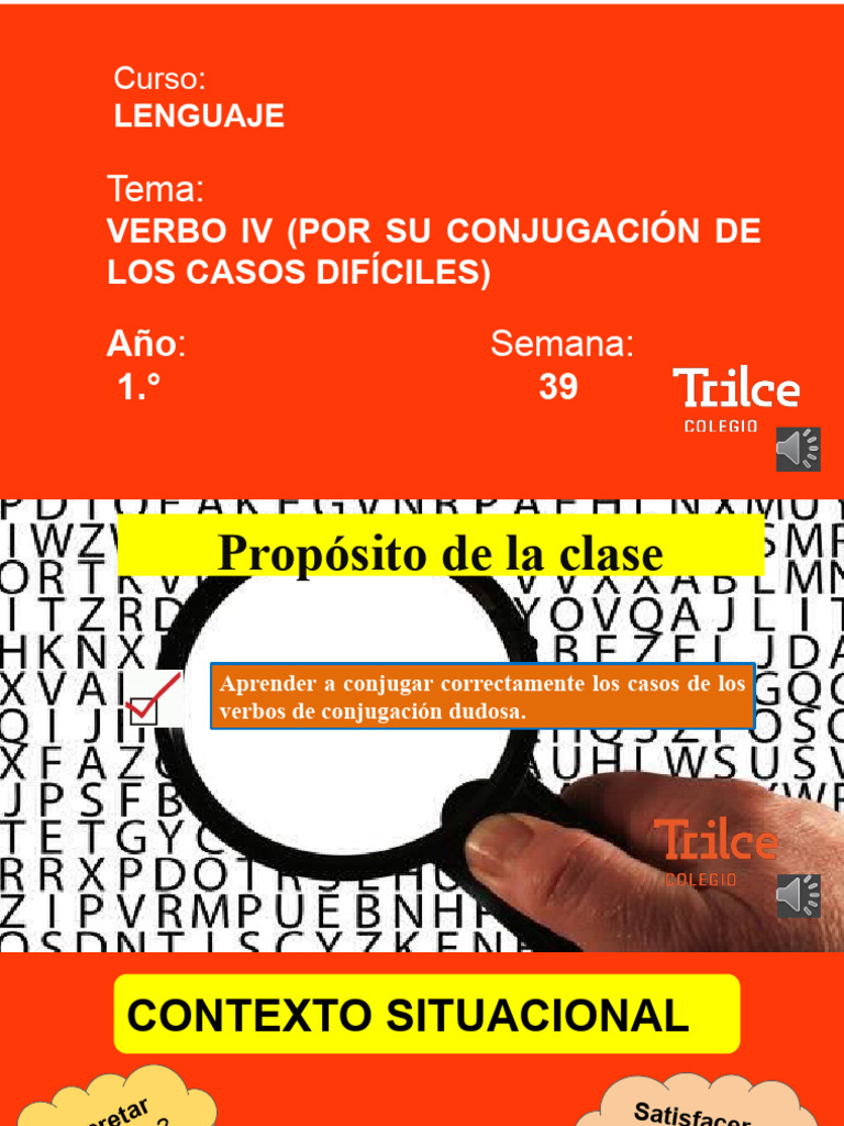 Semana 39 - Audio - Nle - 1° - Verbo Iv (Por Su Conjugación de Los ...