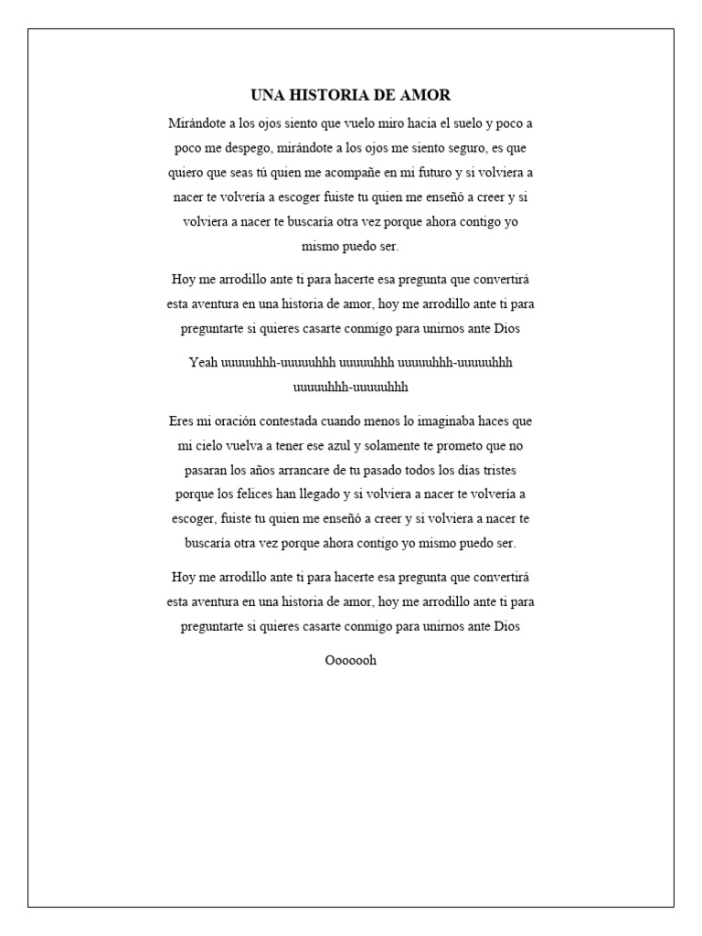 Una Historia de Amor | PDF | Poesía