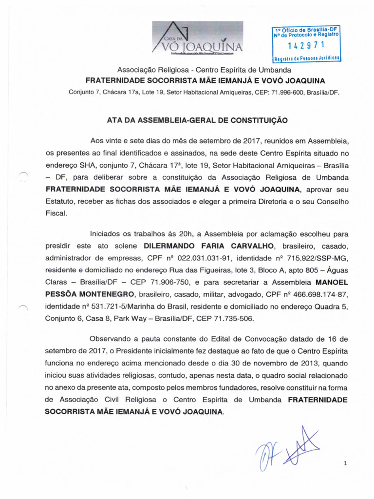 Ata Da Fundação | PDF