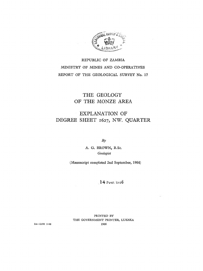 The Geology of The Monze + | PDF