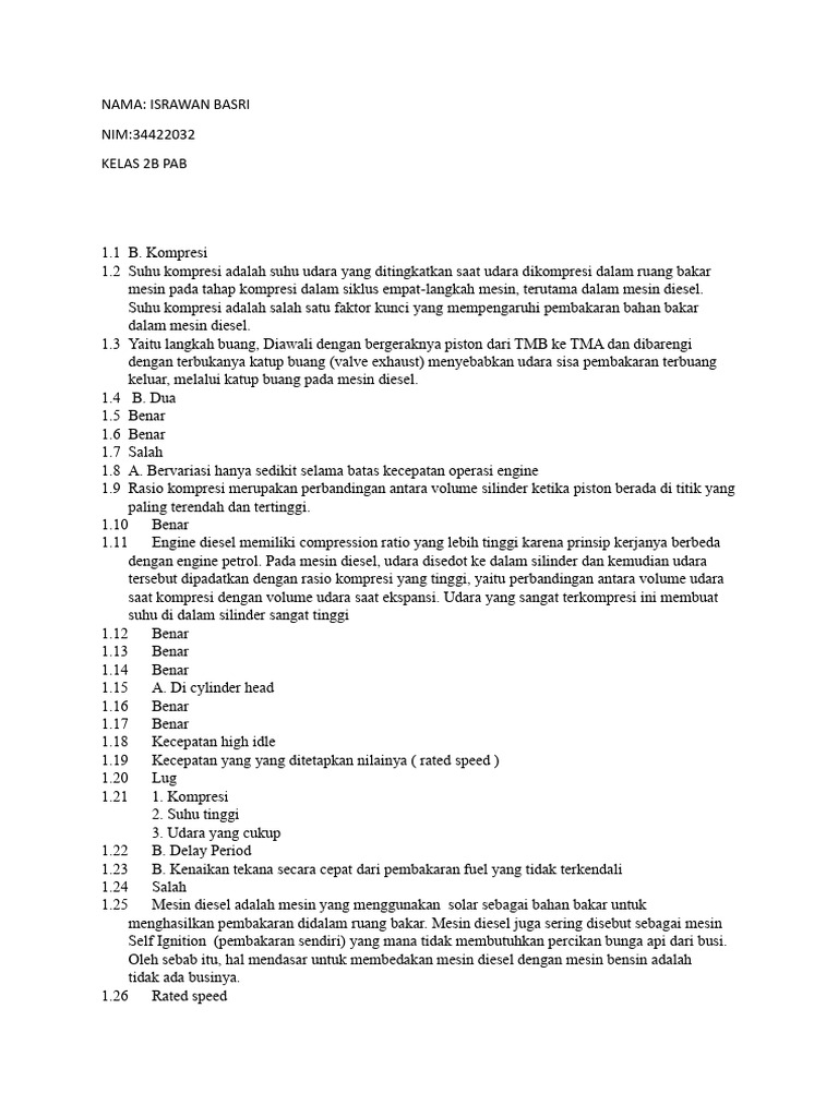 Uts Engine System Israwan | PDF