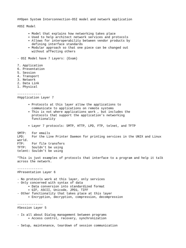2 - OSI Model and Network Application | PDF | Business | Technology ...