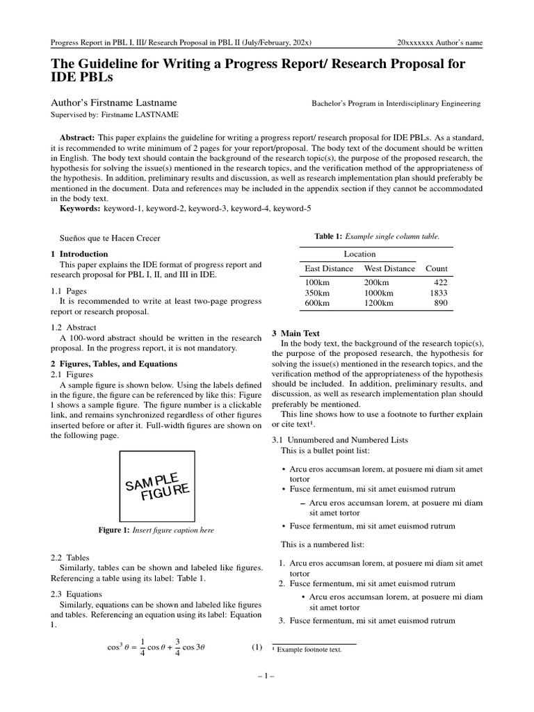 PBL Report Template 2 | PDF