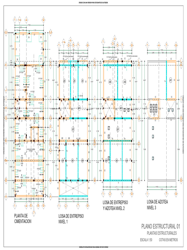 Planta de Estructura y Cimentación | PDF