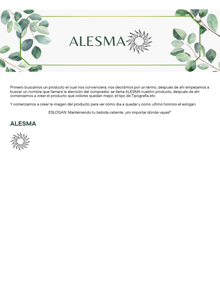 Registro de Marca para Termo ALESMA | PDF | Crecimiento personal y ...