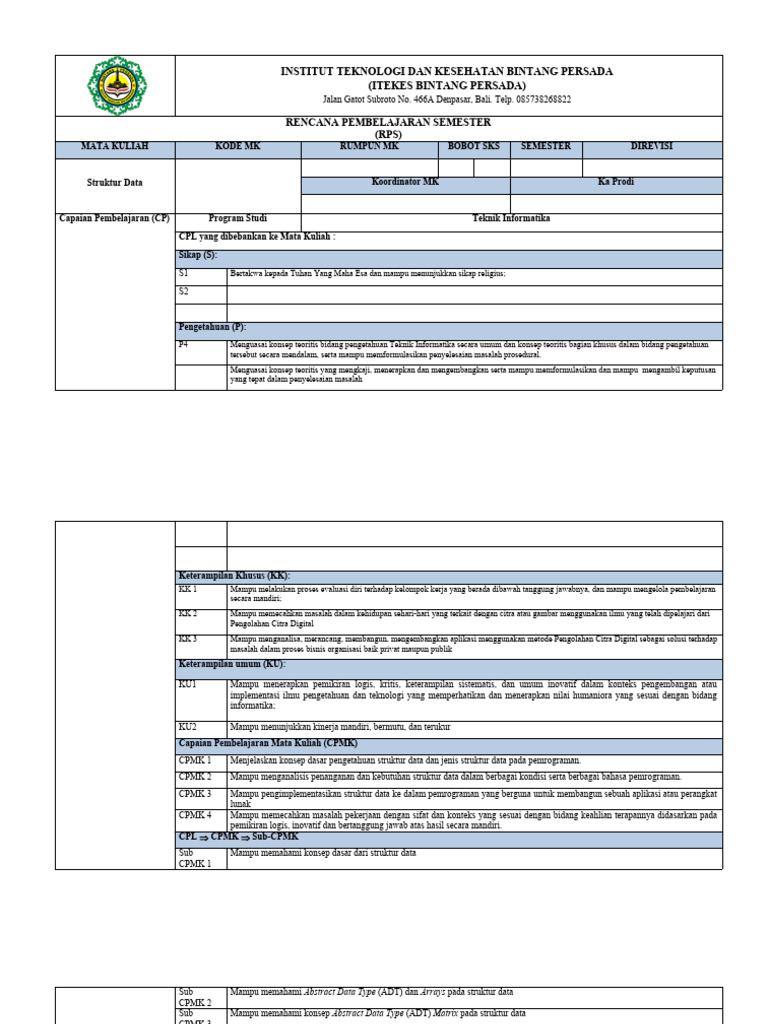 RPS - Struktur Data | PDF