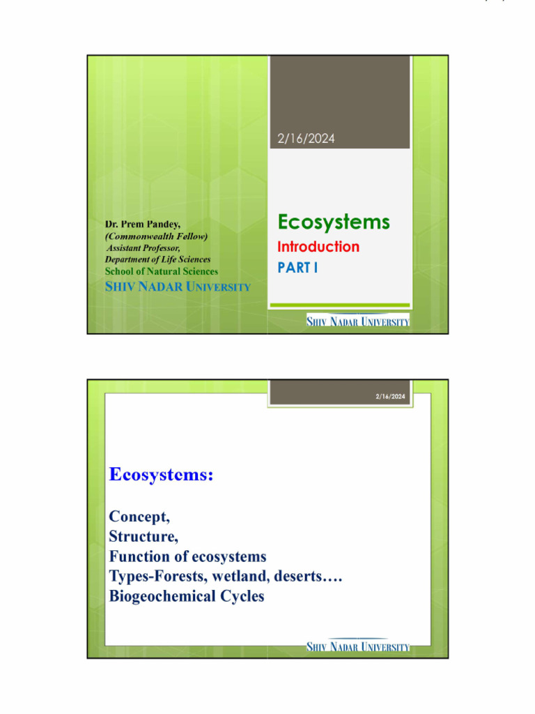 3 EcosystemPart I FINAL | PDF