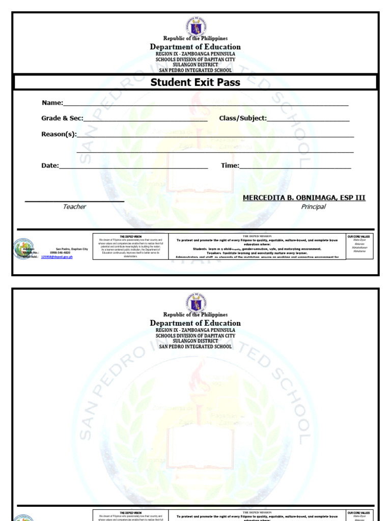 Exit Pass | PDF | Human Communication | Education Theory