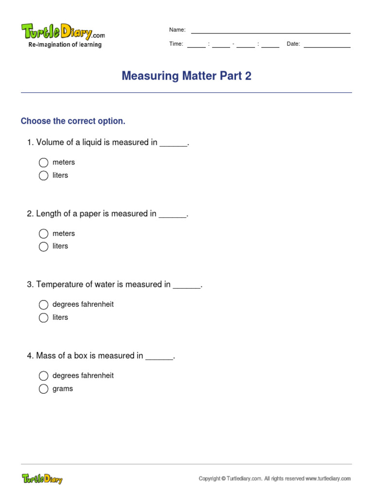 Measurement of Matter | PDF