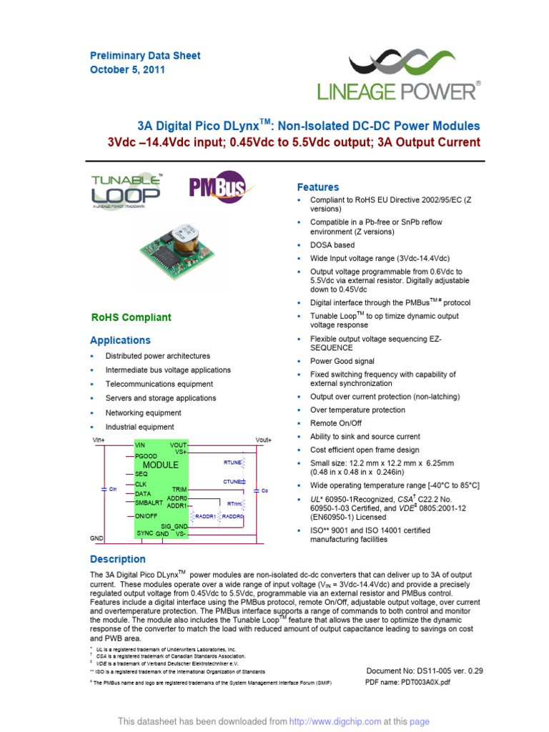 Pdt003a0x3-Srz Lynx | PDF | Resistor | Computer Engineering