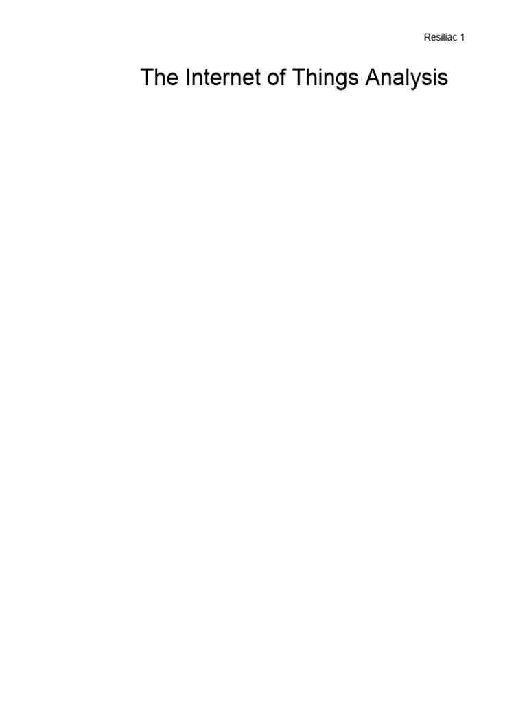 The Internet of Things Analysis | PDF