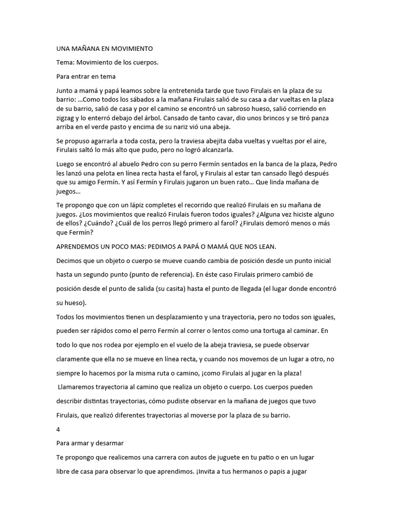 Caracteristicas Del MOVIMIENTO 2c | PDF | Hipótesis