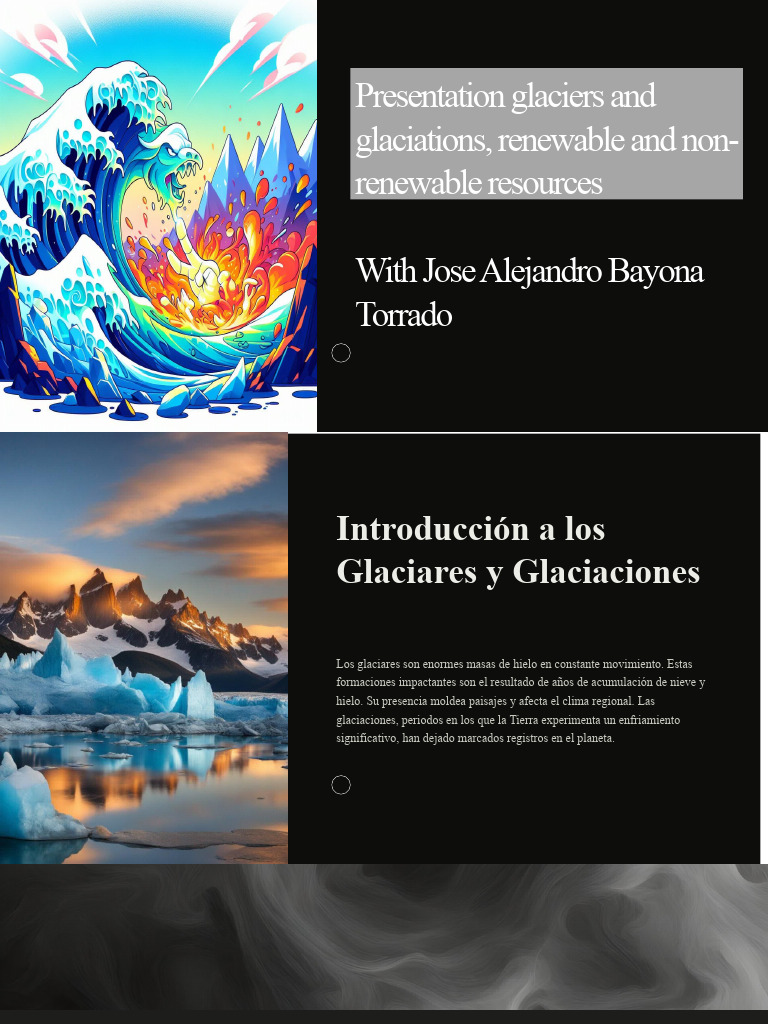 Glaciares y Recursos Naturales | PDF | Energía renovable | glaciar