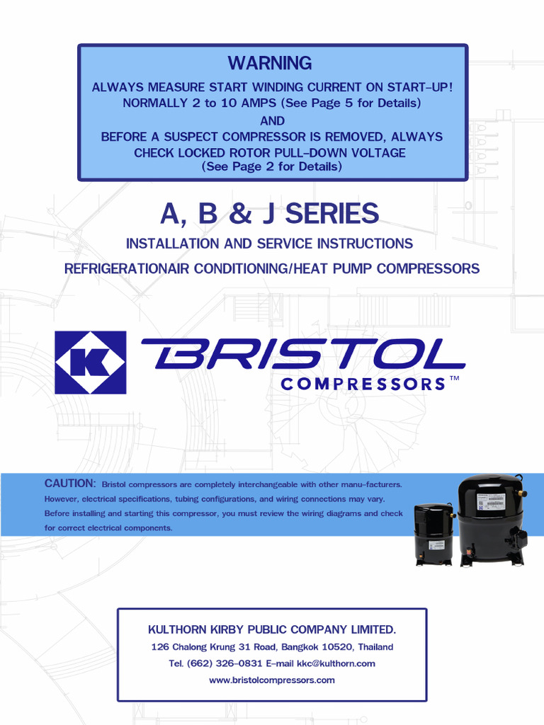 Bristol Compresores | PDF | Capacitor | Pipe (Fluid Conveyance)