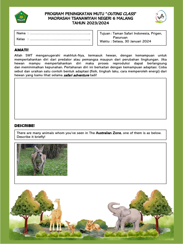 LKPD Outing Class | PDF