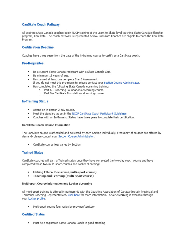 NCCP Coach Guide en | PDF | Educational Technology | Figure Skating