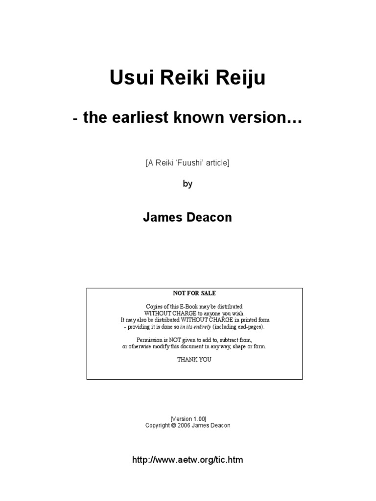 Usui Reiki Reiju | PDF | Mantra | Kanji