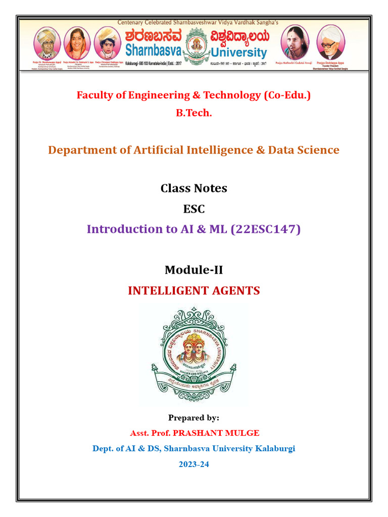 Module-2 Intelligent Agents | Download Free PDF | Artificial Intelligence | Intelligence (AI ...