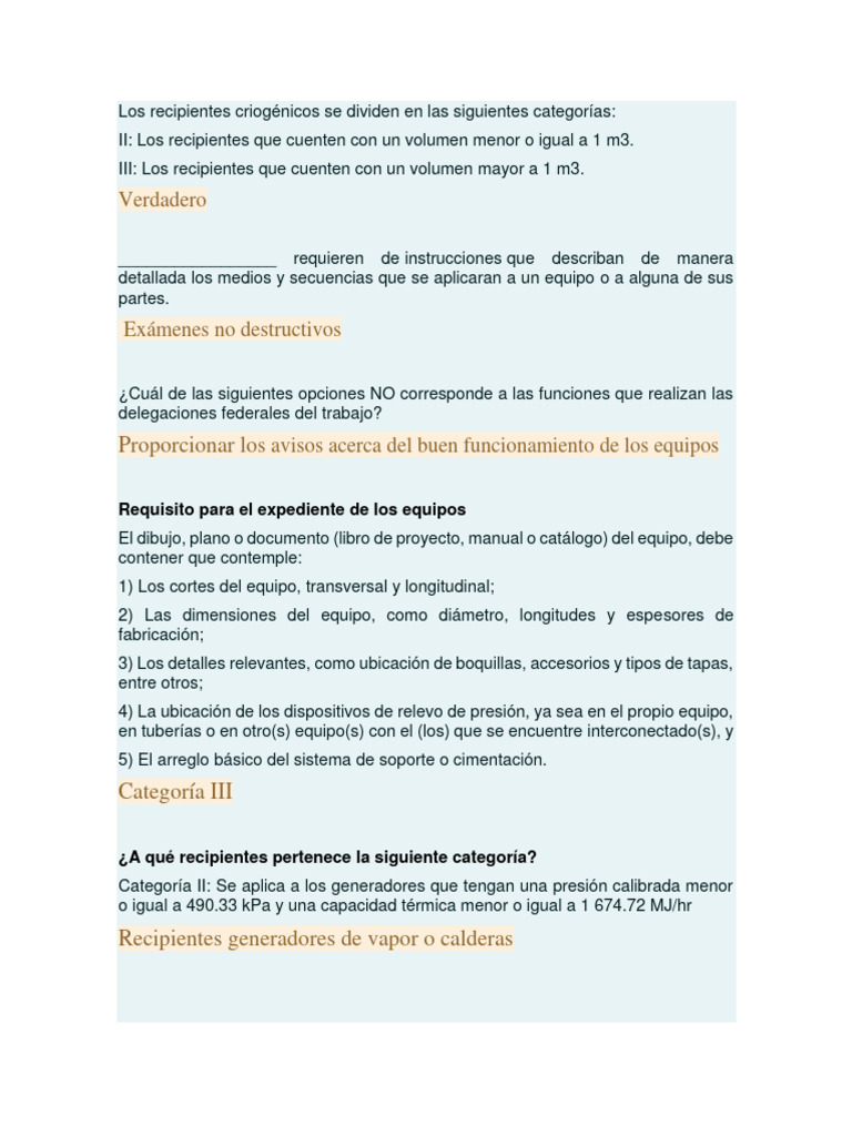 Examen NOM-020 | PDF | Presión | Calibración
