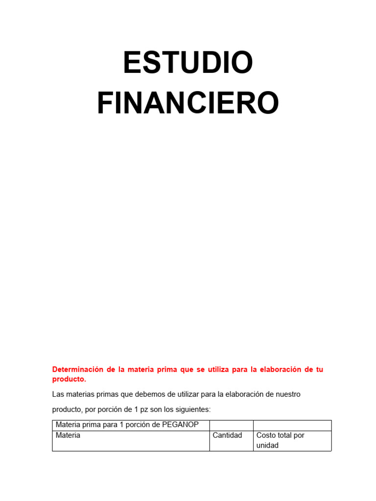 Estudio Financiero | PDF