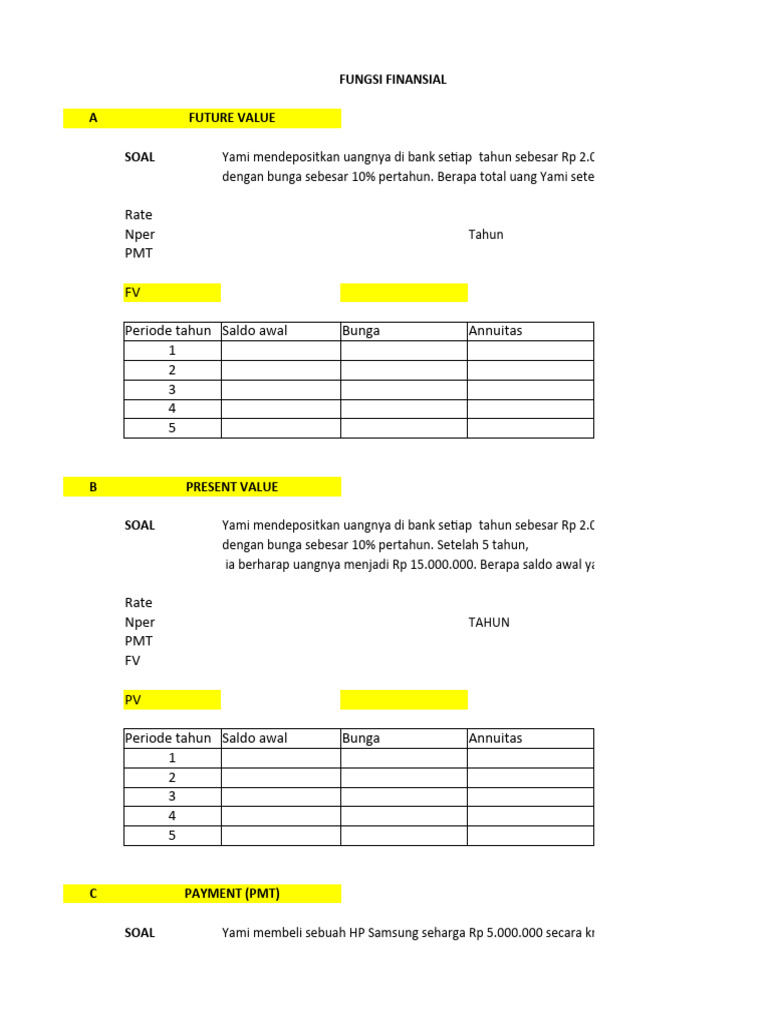 Latihan Fungsi Finansial Dan Date&Time | PDF