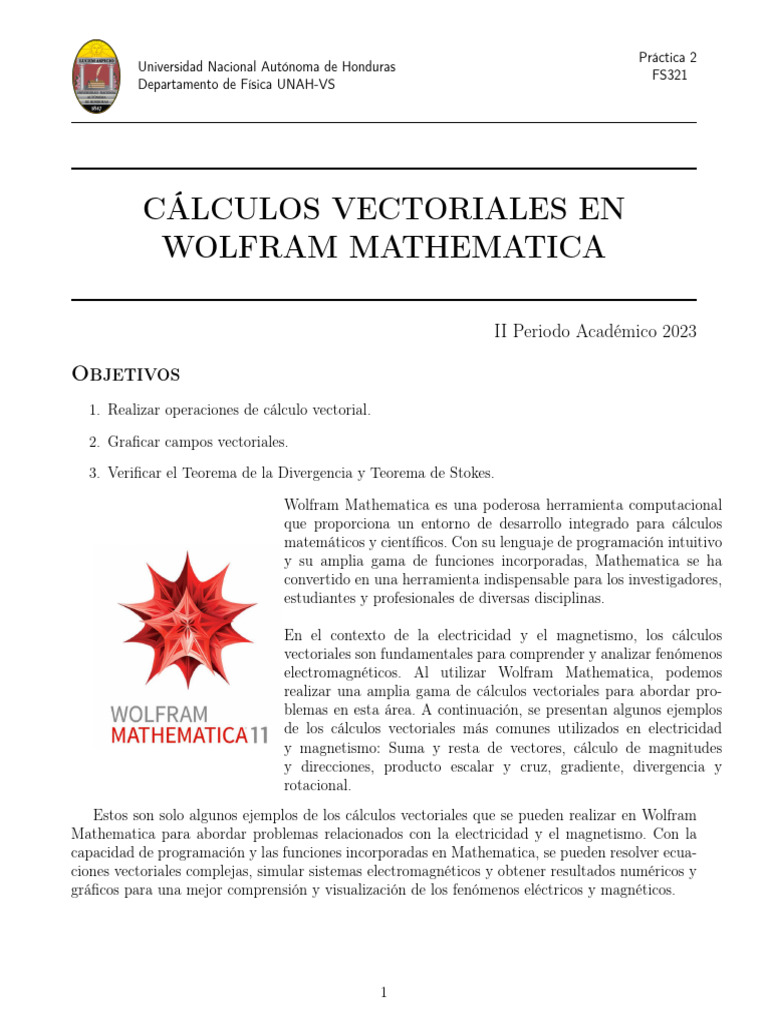 02 Cálculos Vectoriales en Wolfram Mathematica Presencial | PDF | Métodos y materiales de enseñanza
