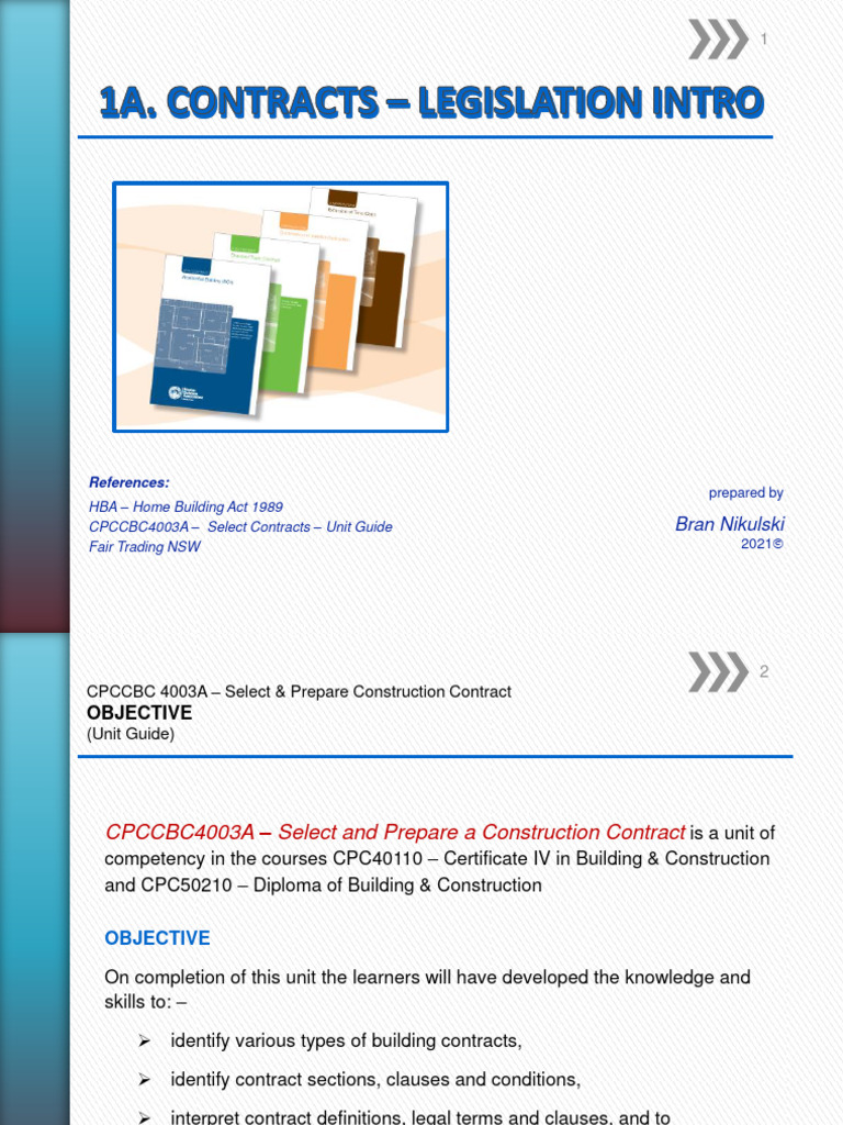 1A. 4003 - Contracts - Legislation Intro 1 PPT - S121 | PDF | Insurance | Complaint