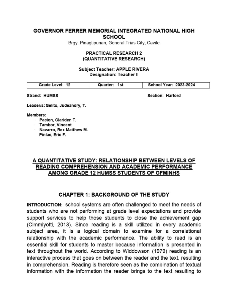 Pr2 Chapter 1 New Format | PDF | Reading Comprehension | Literacy