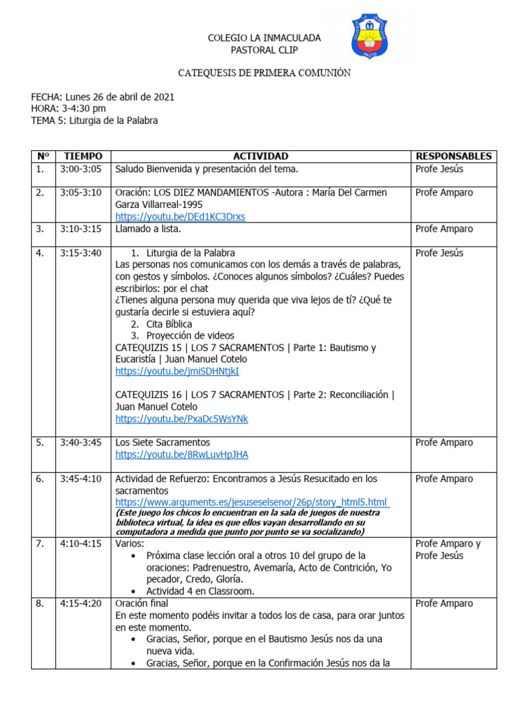 Guia Del Catequista | PDF | eucaristía | Oración