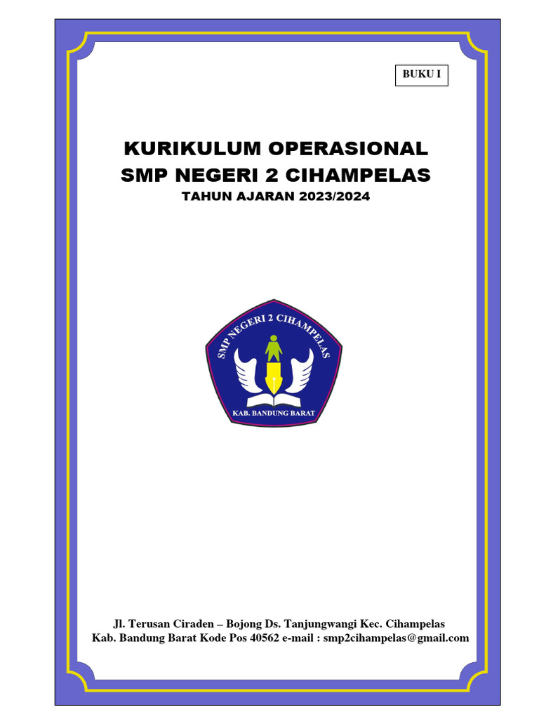 KOSP SMP NEGERI 2 CIHAMPELAS Lengkap | PDF | Bisnis | Seni