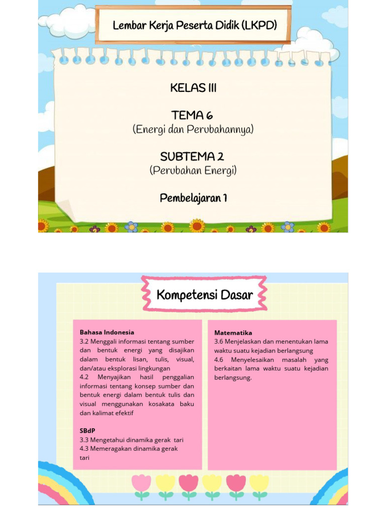 LKPD KELAS 3 Tema 6 Subtema 2 | PDF