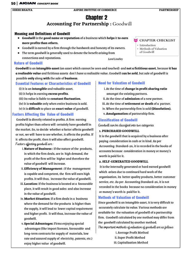 Chapter 2 Goodwill Valuation | PDF | Goodwill (Accounting) | Valuation ... Chapter 2 Goodwill Valuation | PDF | Goodwill (Accounting) | Valuation ...