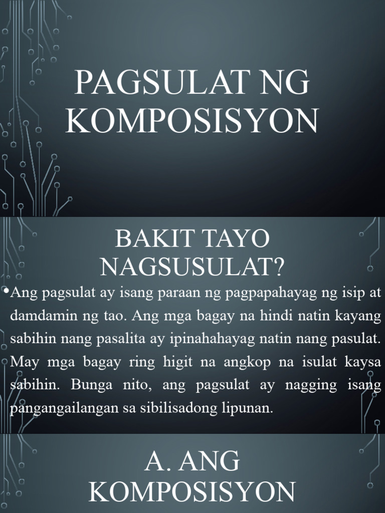 Pagsulat NG Komposisyon | PDF