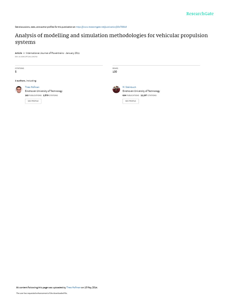 Analysis of Modelling and Simulation Methodologies | PDF