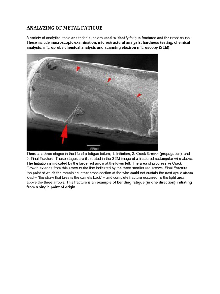 Metal Fatigue Analysis Techniques | PDF | Technology & Engineering