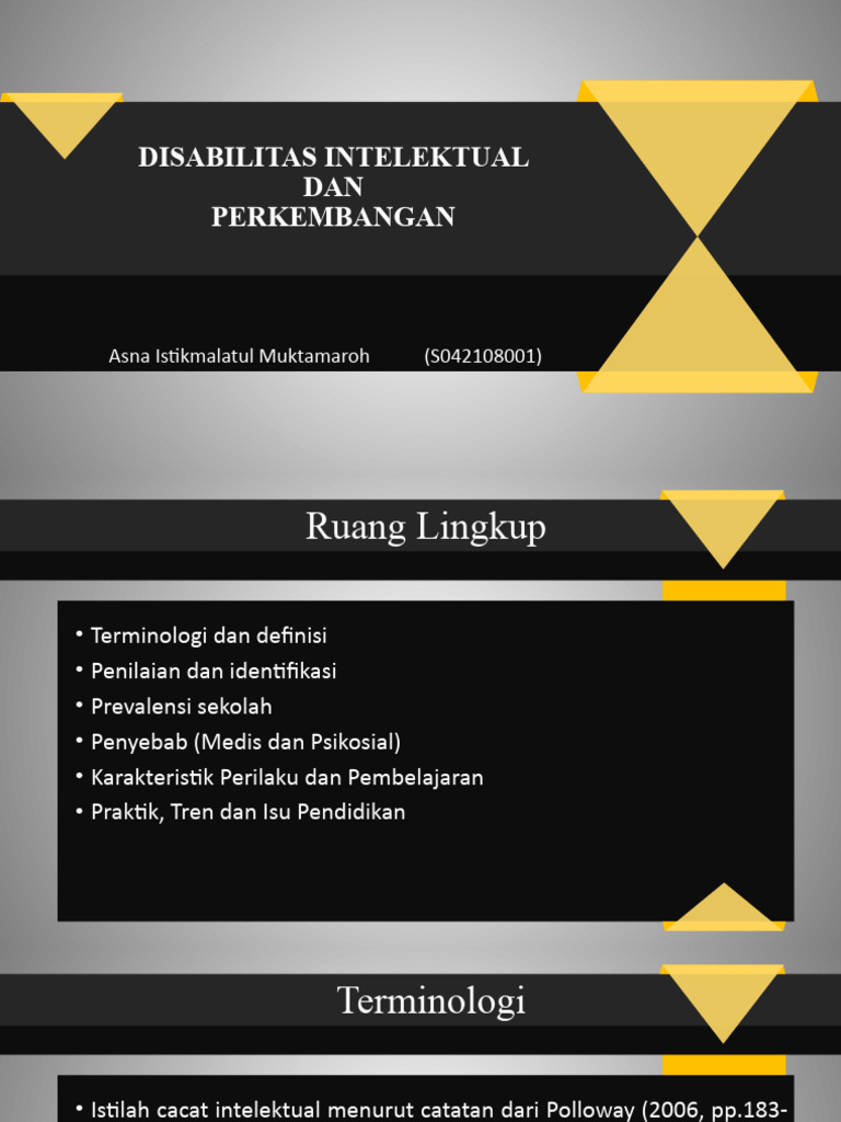 ASNA - PPT Disabilitas Intelektual Dan Perkembangan | PDF