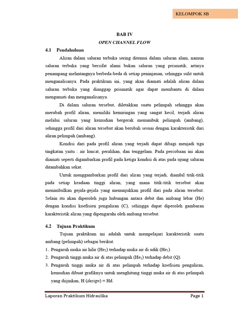 Open Channel 8.B. | PDF | Teknologi & Rekayasa