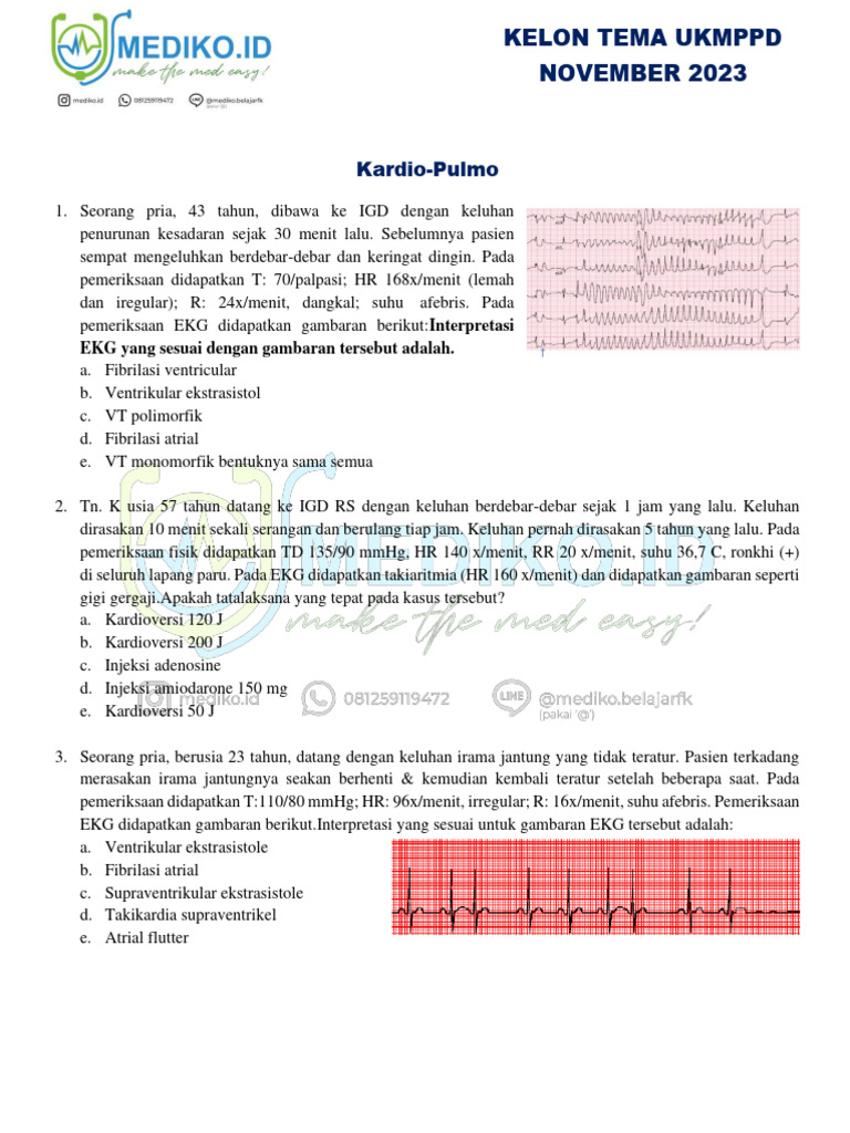 Kardio-Pulmo Kelon Tema November 2023 | PDF