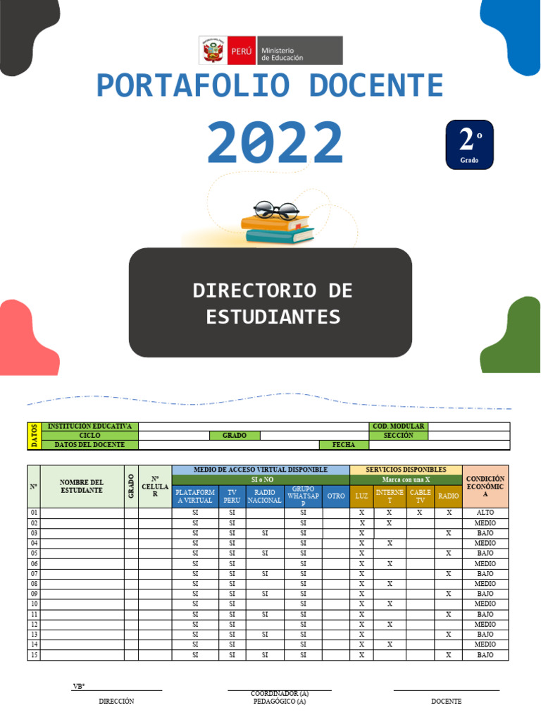 Directorio Actualizado de Estudiantes | PDF