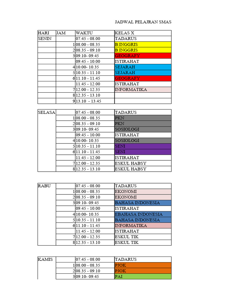 Jadwal Baru-Baru | PDF