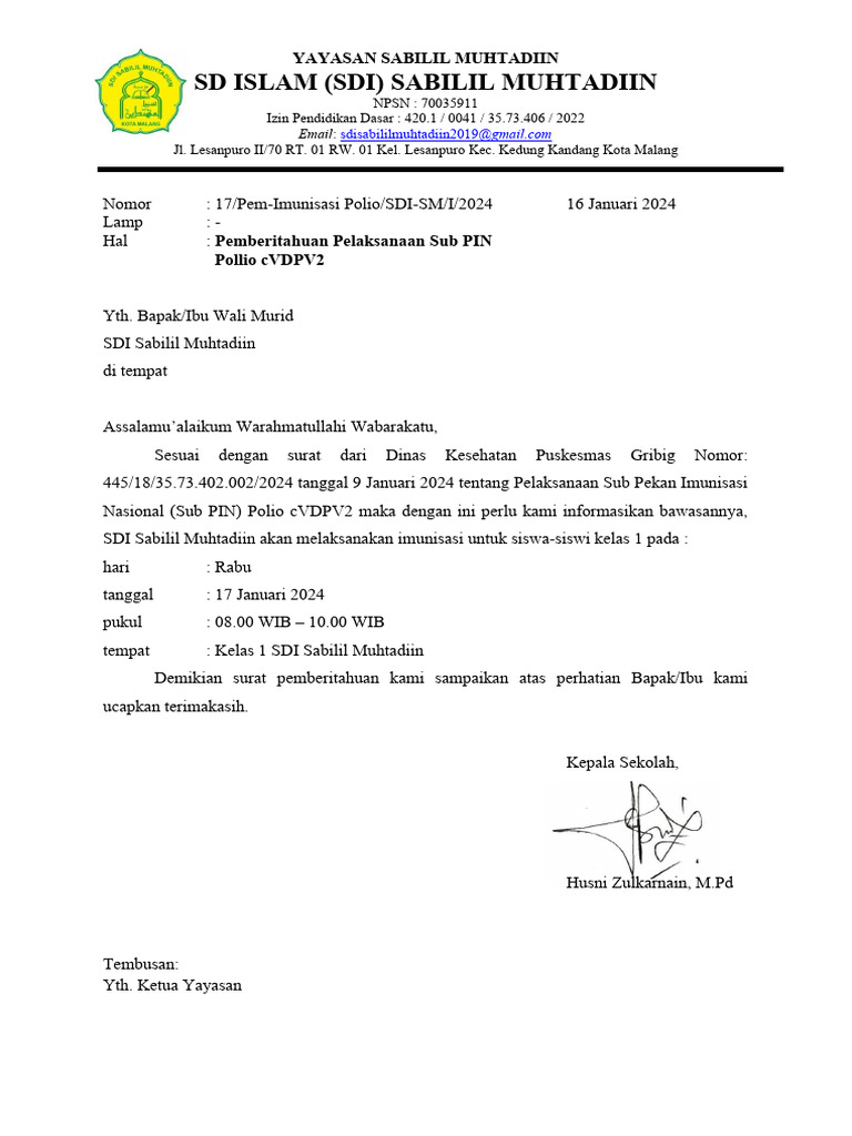 Surat Rekomendasi Lomba Pencak Silat 2023 | PDF