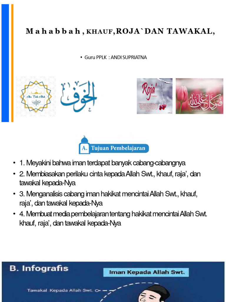 Mahabbah, Khauf, Roja Dan Tawakal - Kelas 10 Rev | PDF