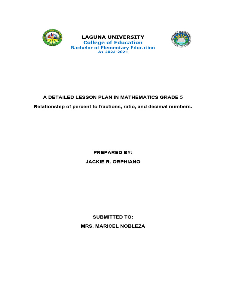 DLP-4As-Mathematics-W1-Q3 - Rate, Base, Percent | PDF | Percentage ...
