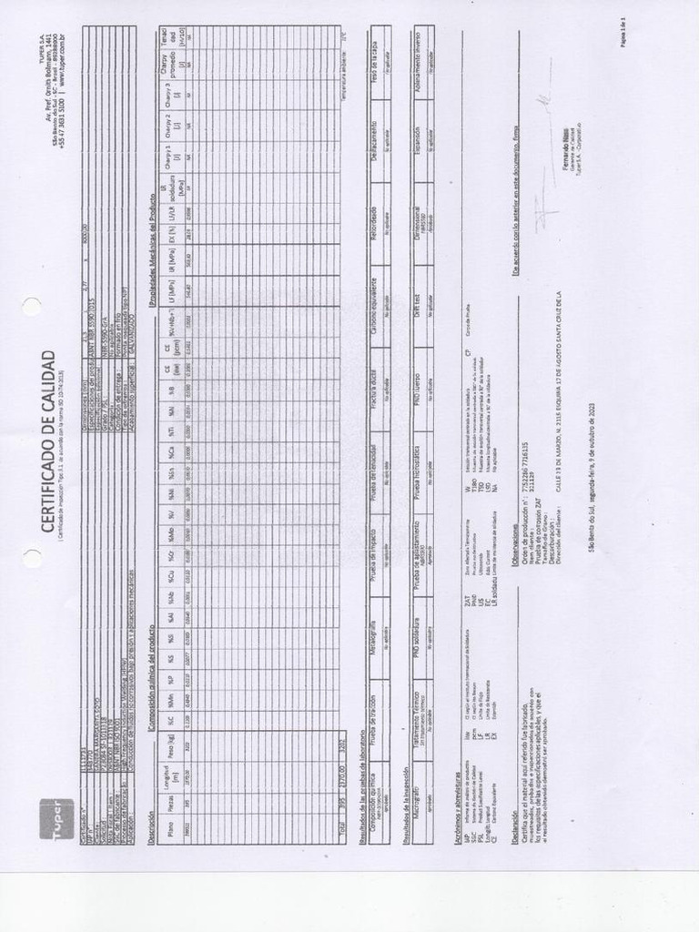 Certificacion Tuper | PDF