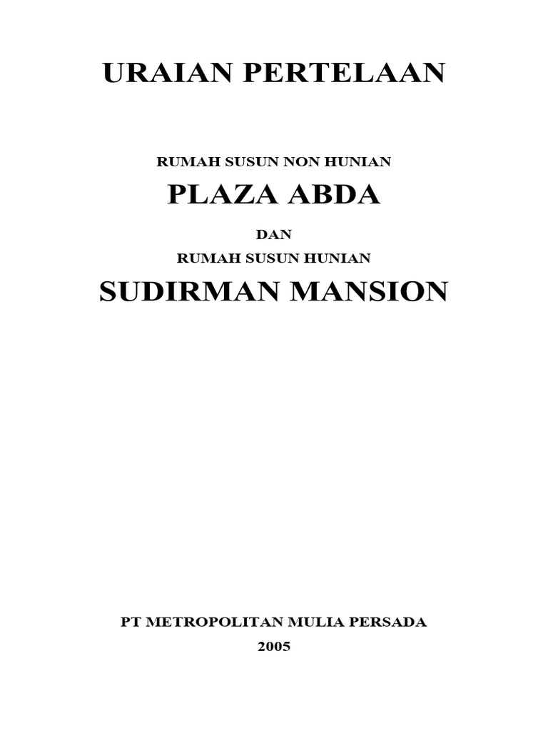 Uraian Pertelaan | PDF | Griya & Taman