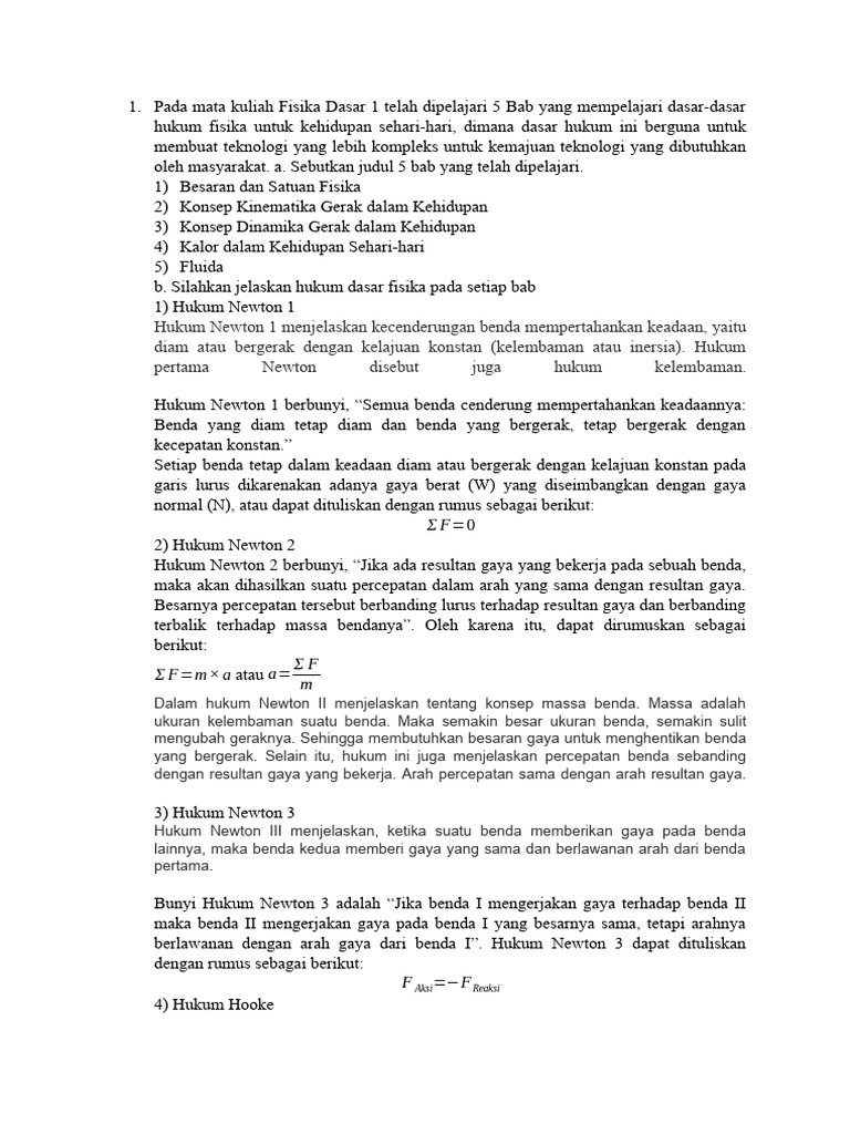 Jawaban Uas Fis | PDF