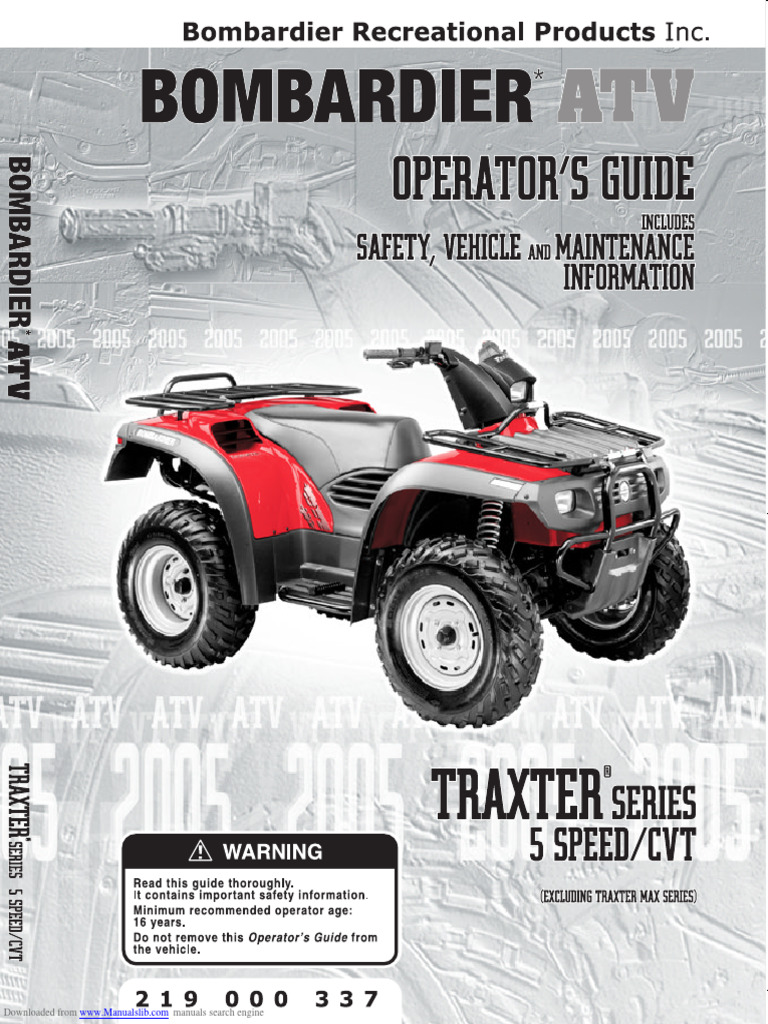 Bombardier 650 Operator's Manual | PDF | Manual Transmission | Vehicles
