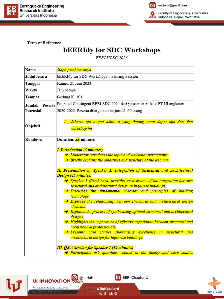 TOR Unit Template | PDF
